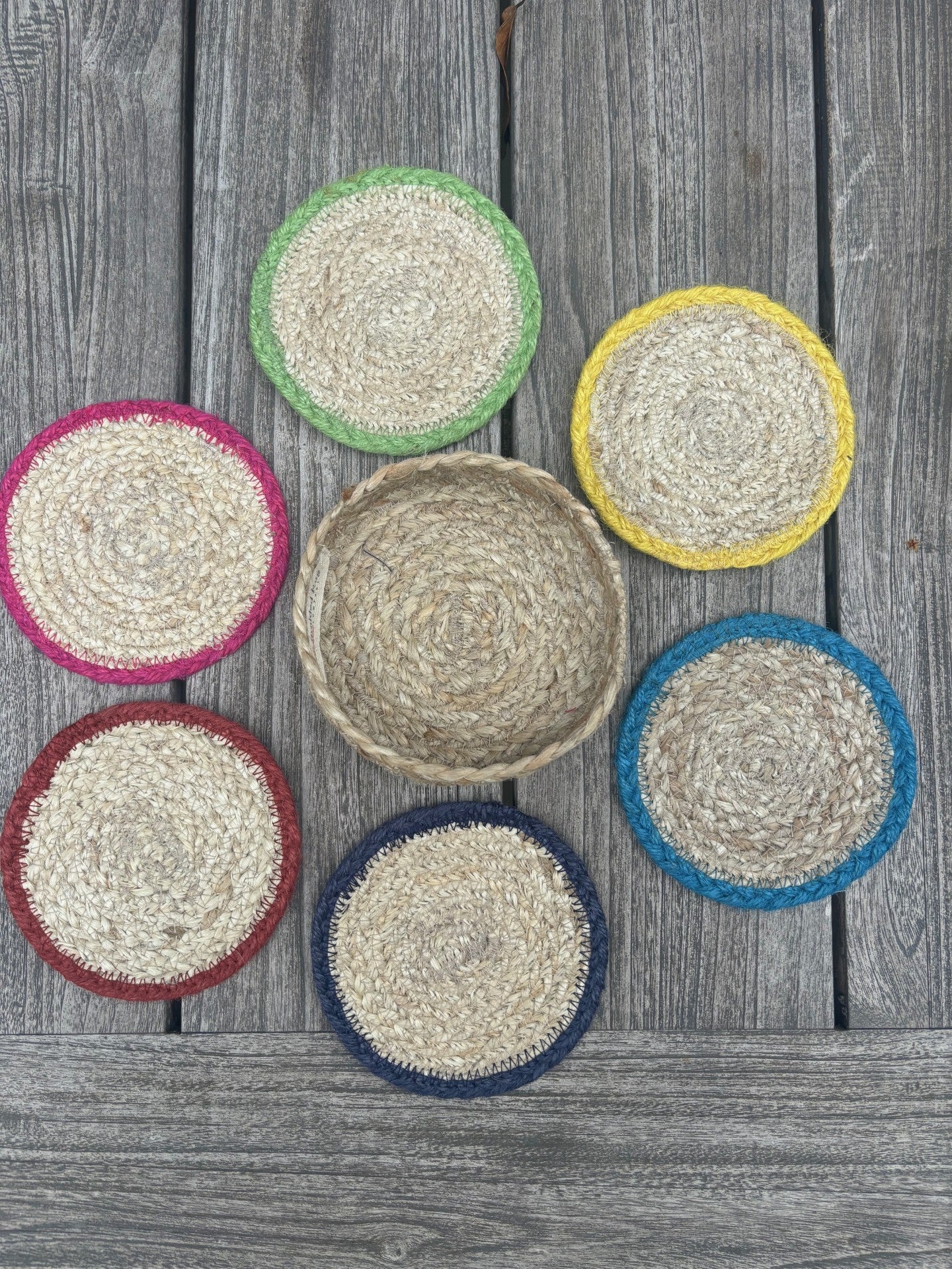 Jute Coasters| Colourful Coasters| Tableware HK – Tessa’s Kitchen HK